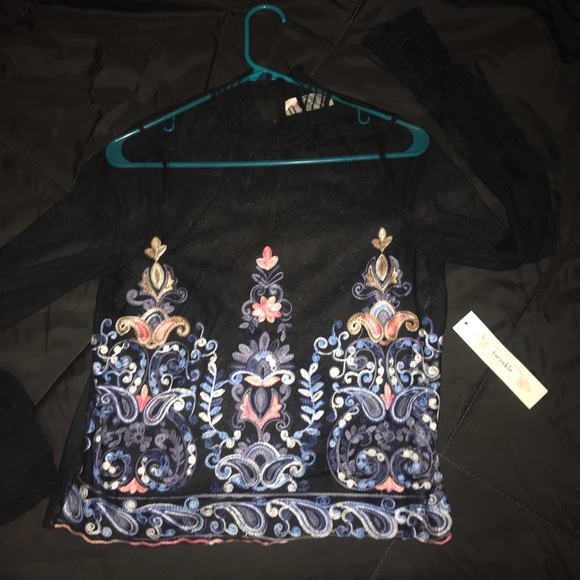 Tops | See Through Print Top | Poshmark